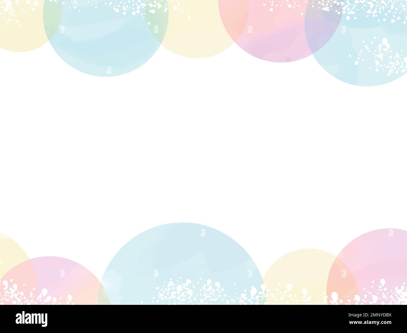 Background with pastel circles above and below. A cute and gentle child ...