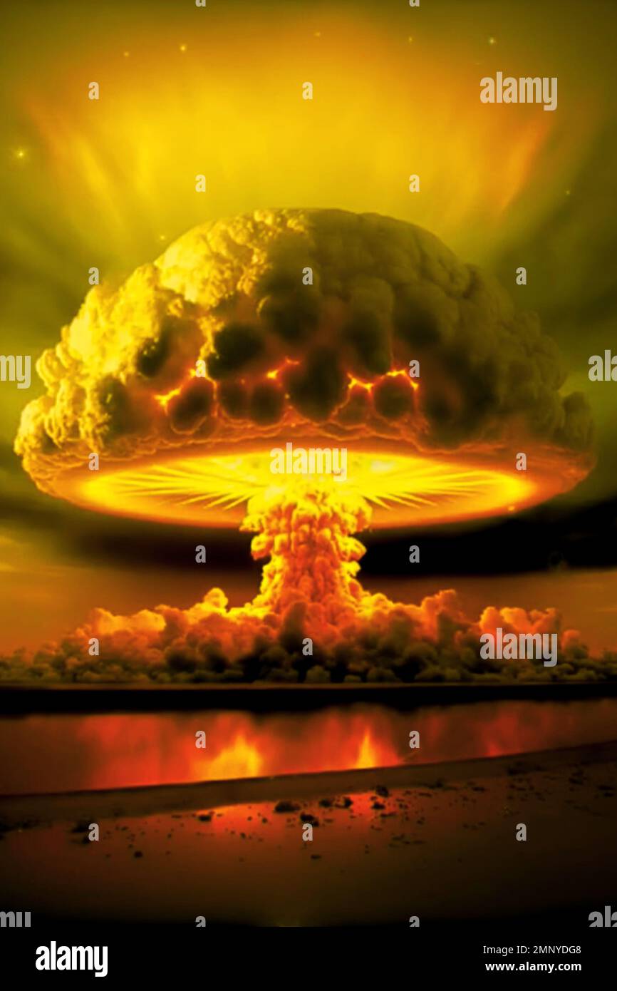 Atomic explosion illustration Stock Photo - Alamy