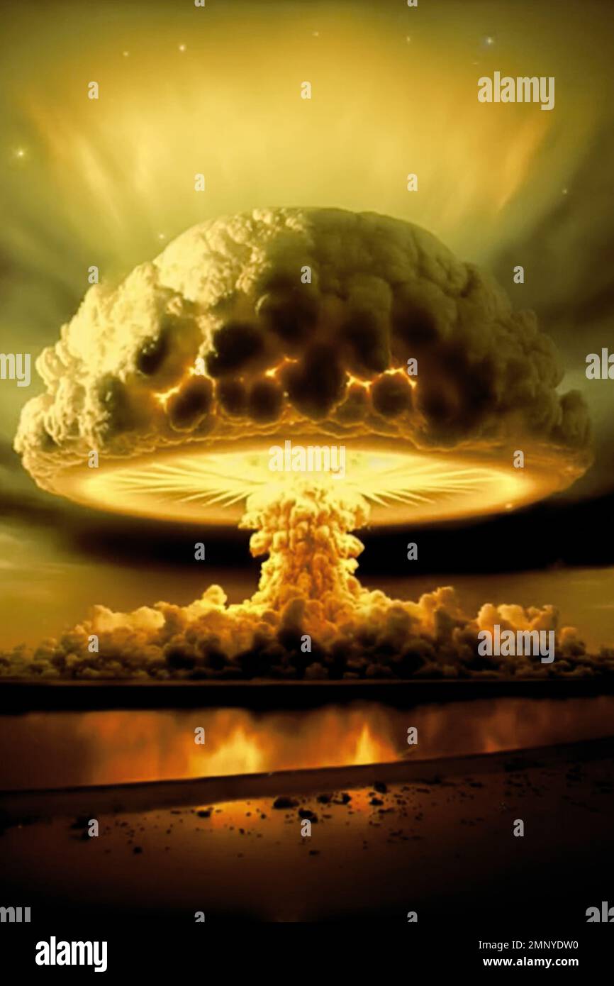 Atomic explosion illustration Stock Photo - Alamy