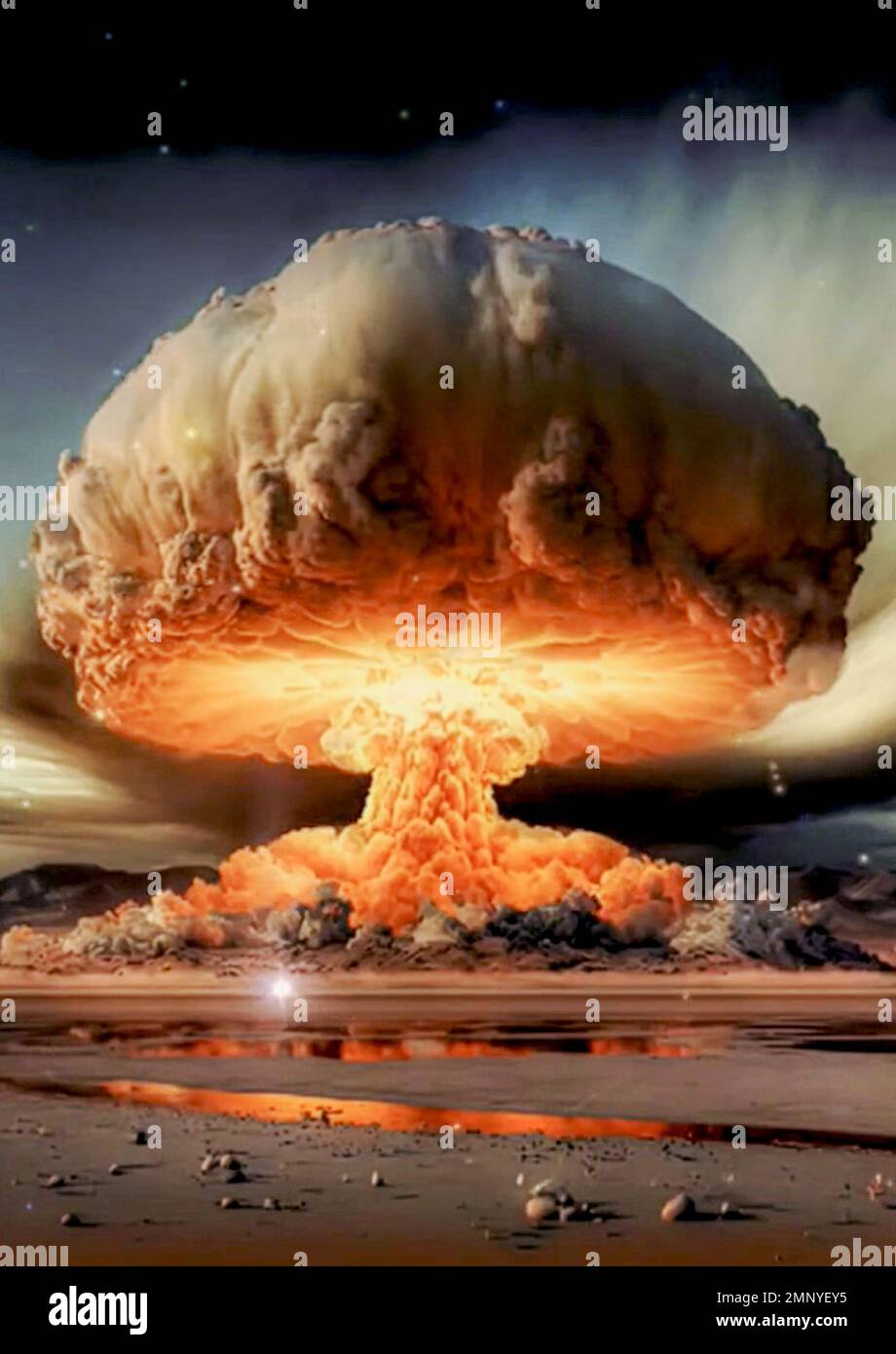 Atomic explosion illustration Stock Photo - Alamy