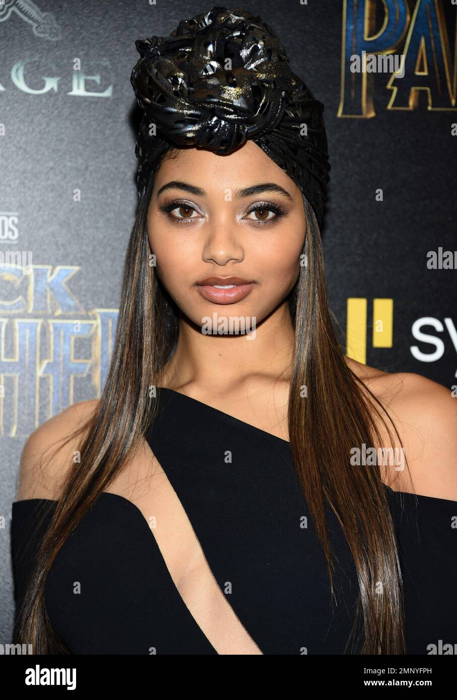 Model Danielle Herrington attends a special screening of "Black Panther ...