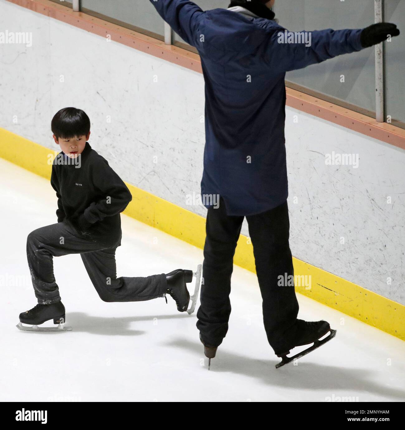 Keita Horiko, left, the 10-year-old U.S. Figure Skating juvenile boys ...