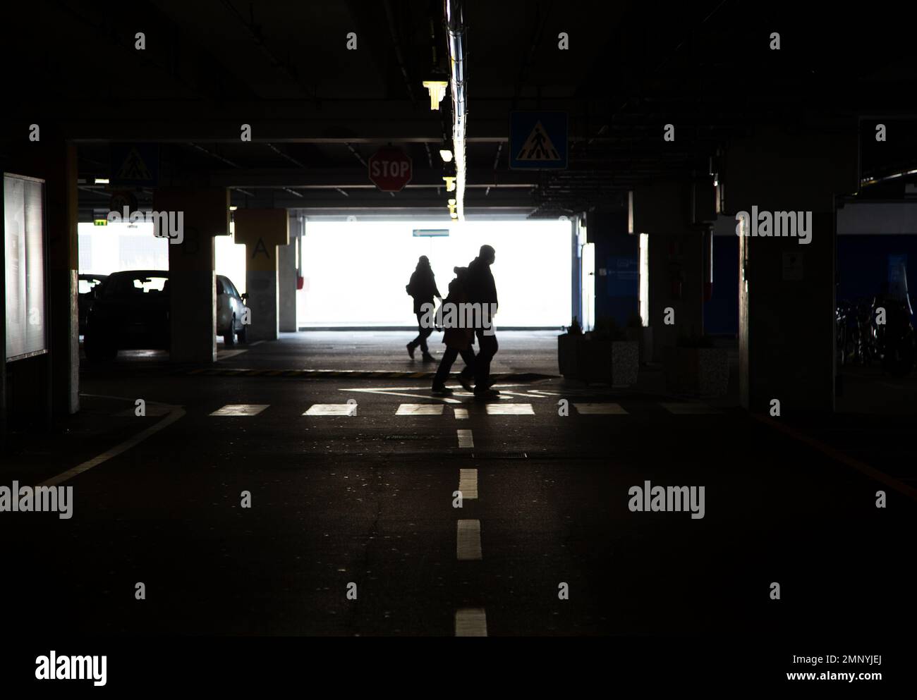 Silhouette people inside car on hi-res stock photography and images - Alamy