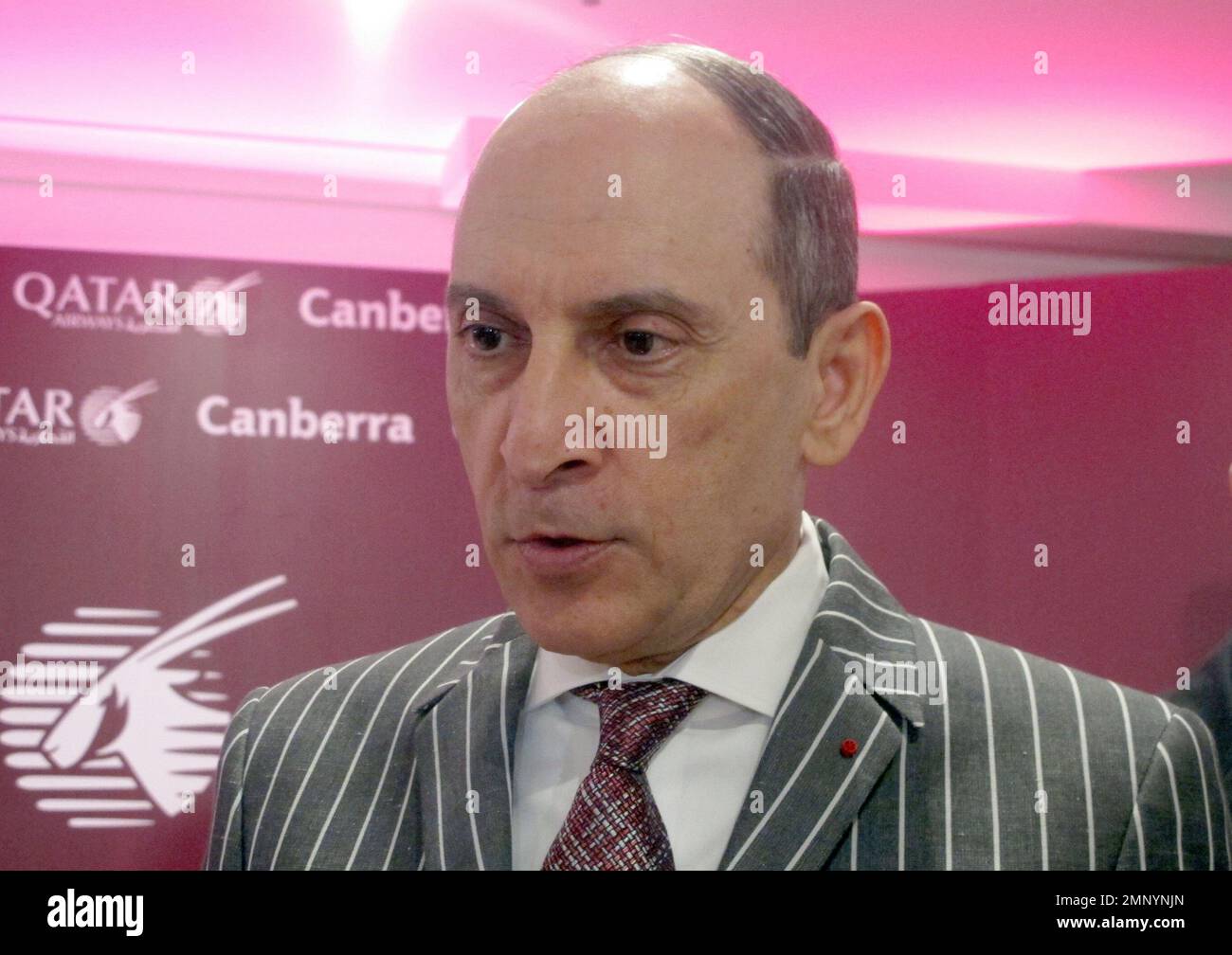 Qatar Airways' Chief Executive Akbar al-Baker attends a function in the ...