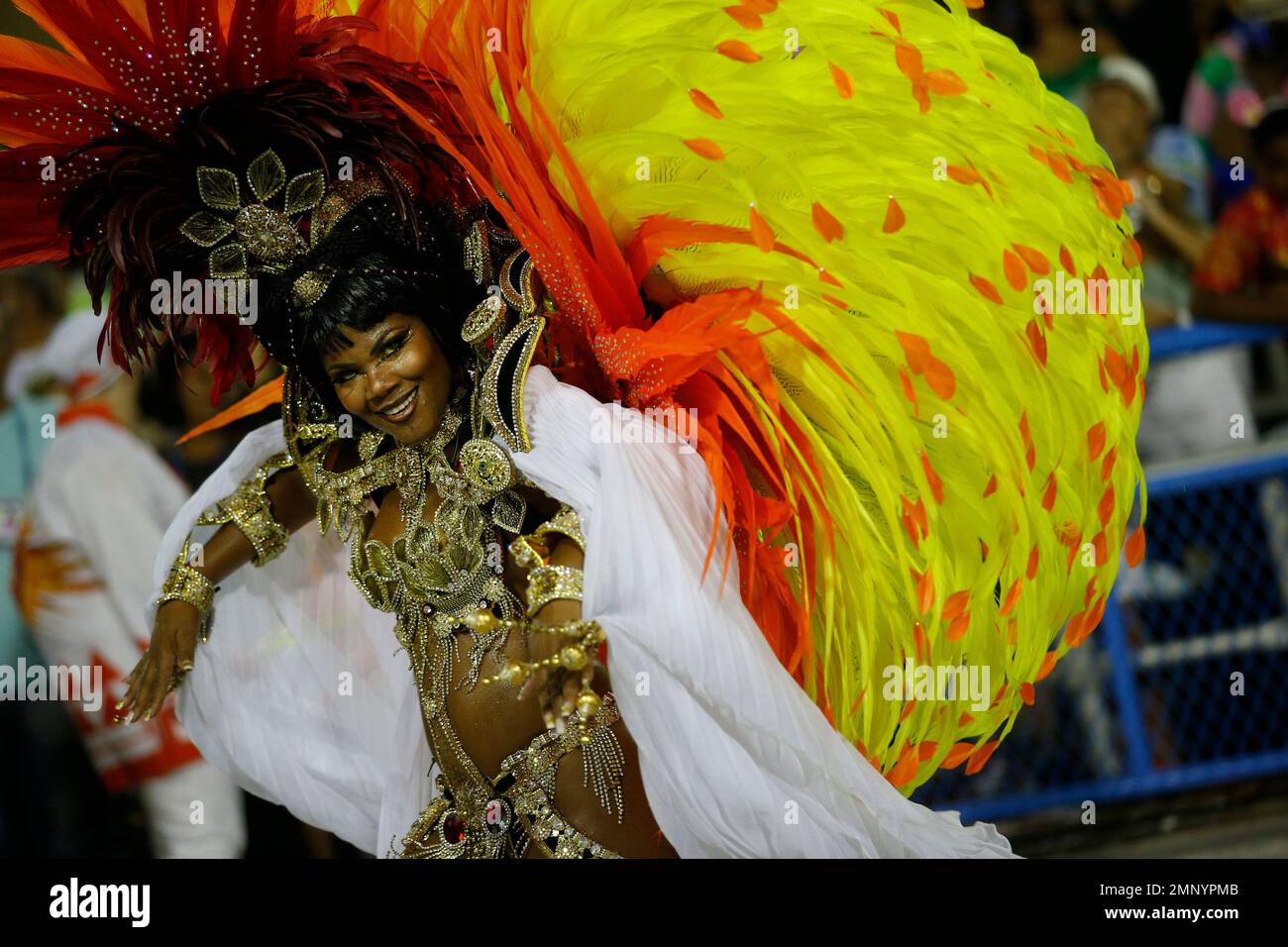 A performer from the Salgueiro samba school parades during Carnival ...