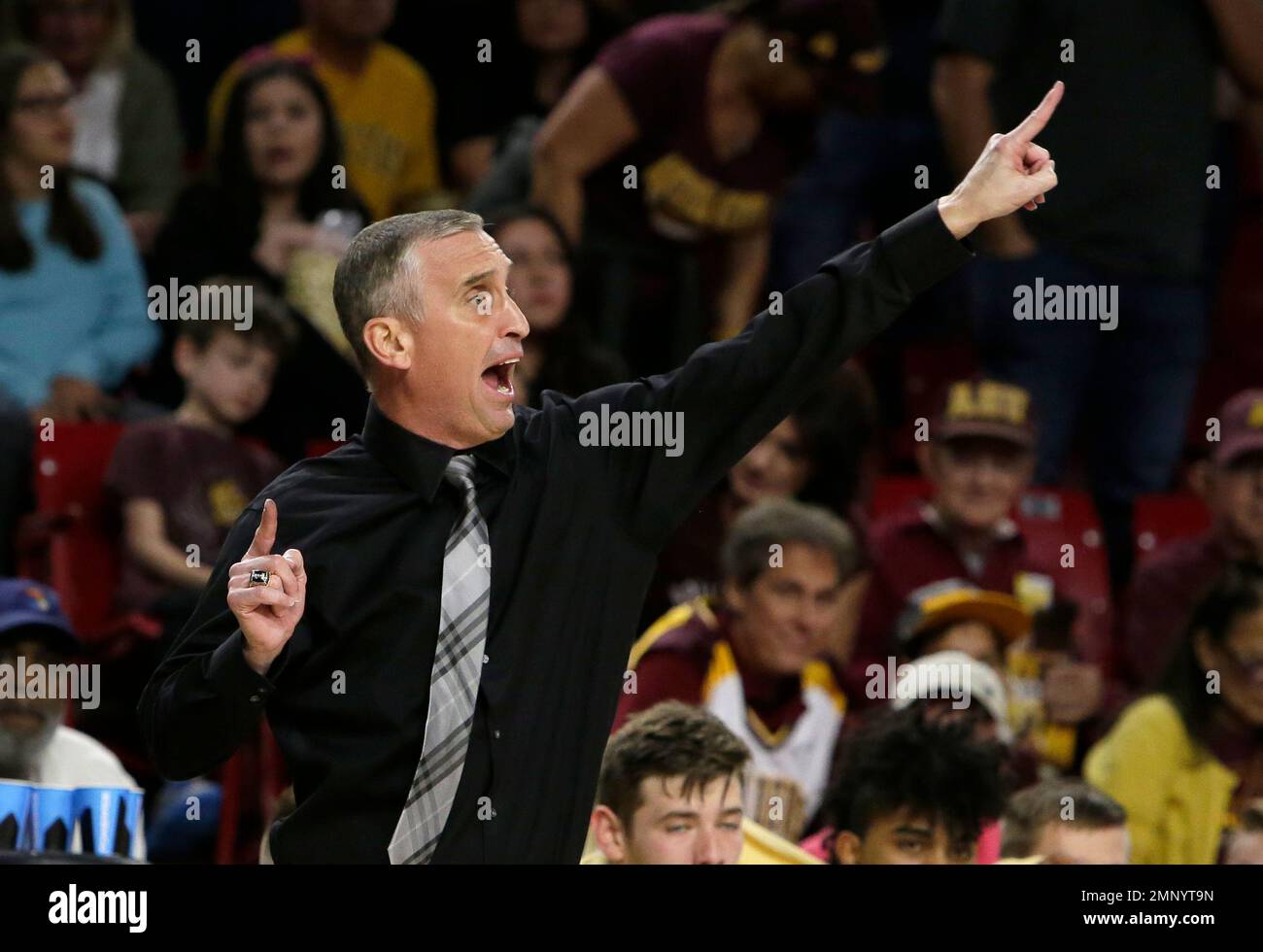 Arizona State head coach Bobby Hurley in the first half during an NCAA ...