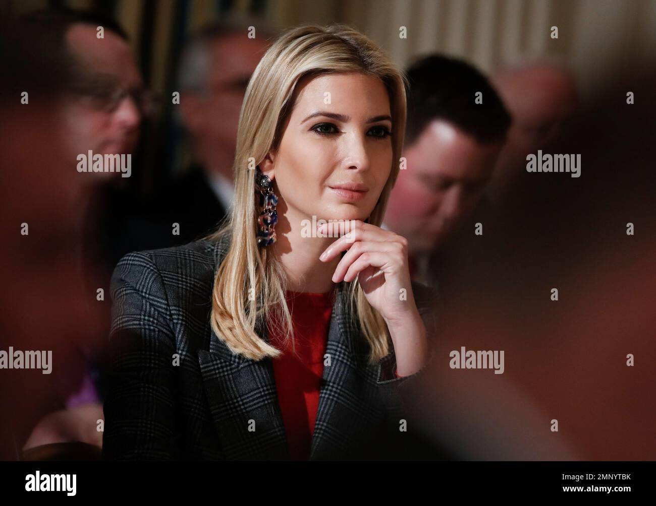 Ivanka Trump, the daughter of President Donald Trump attends a meeting ...