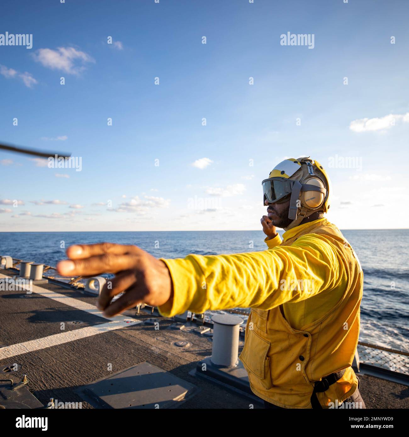 Boatswain’s Mate 2nd Class Antwan Johnson, assigned to the Arleigh ...