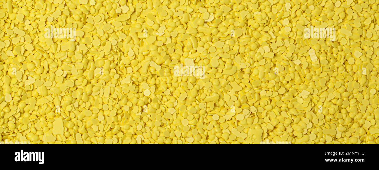 yellow sulfur granules used in medicine, fertilizers. Yellow sulfur ...