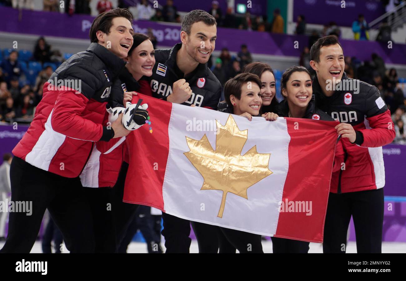 The Canadian team pose for a group photo following the Venue Ceremony ...