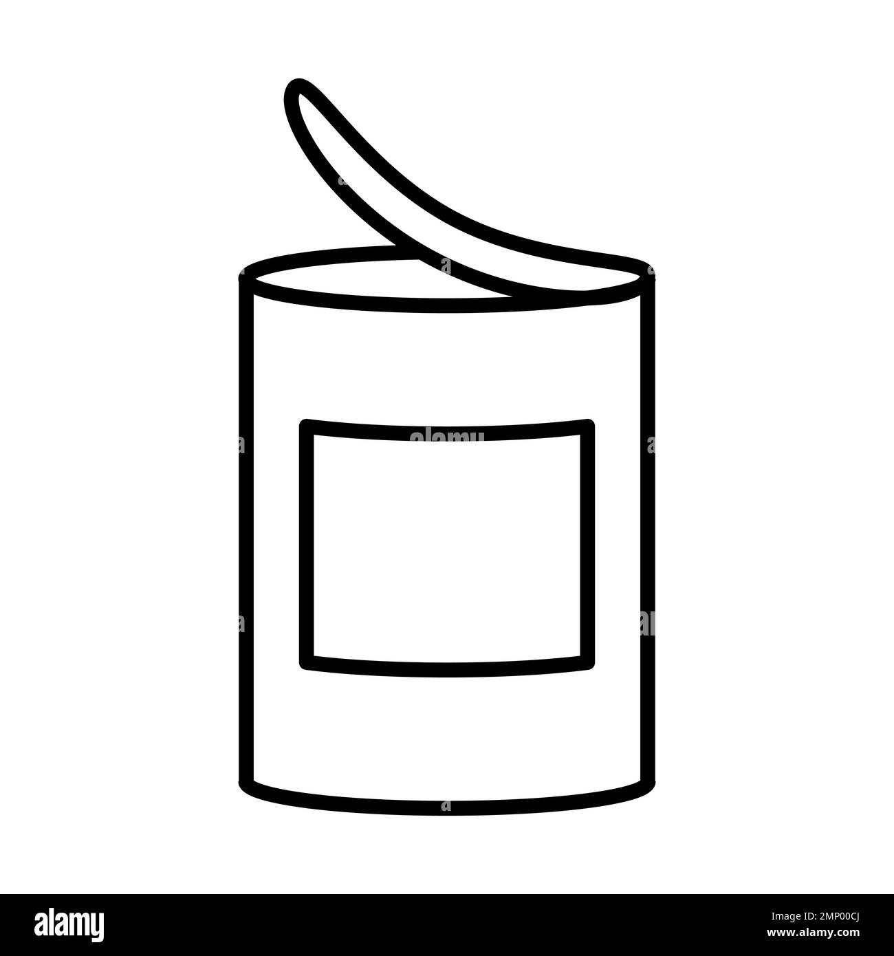 Tuna can icon line Stock Vector Images - Alamy