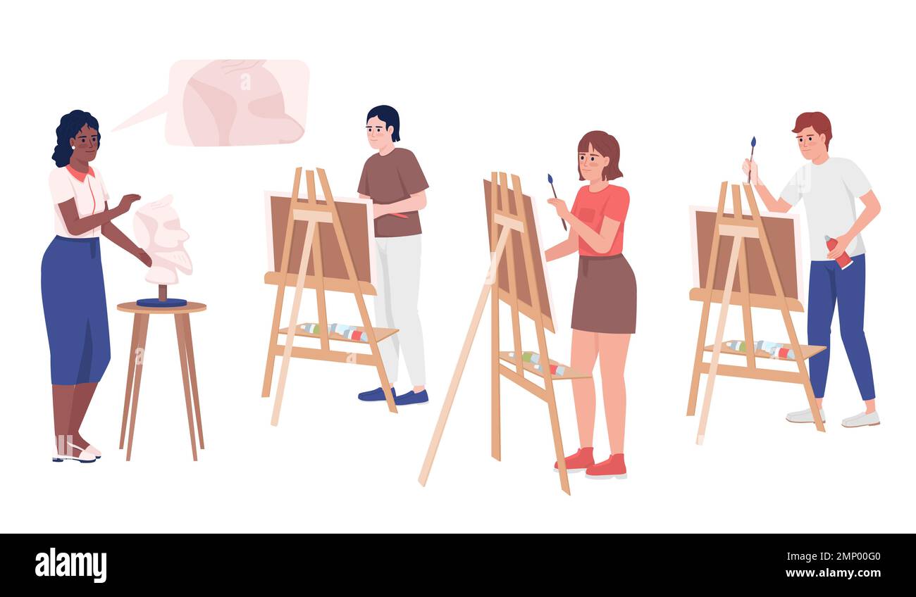 African american boy painting Stock Vector Images - Alamy