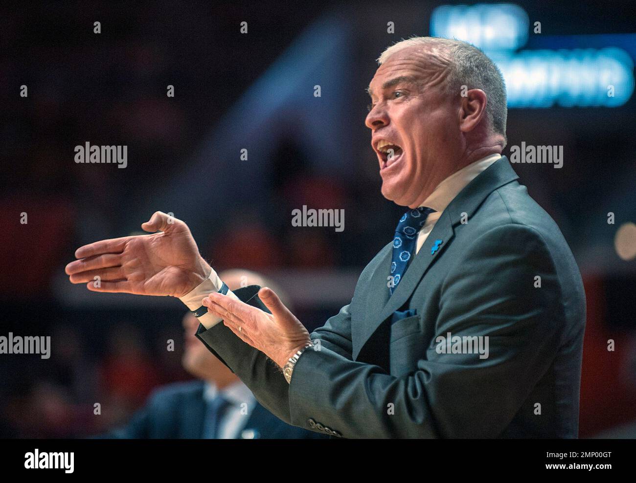 Penn State coach Pat Chambers instructs one of his players during the ...