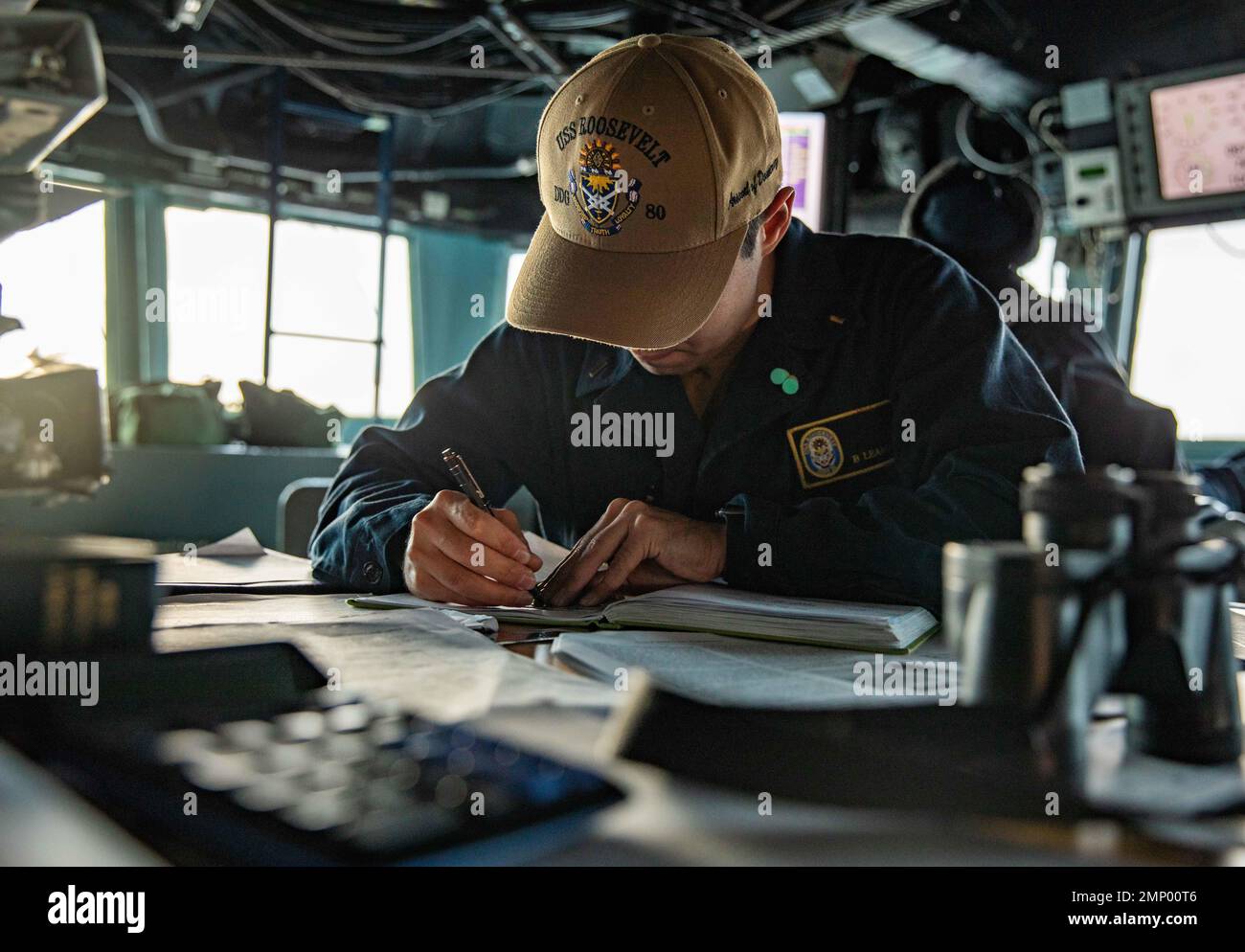 PENTLAND FIRTH STRAIT (Oct. 7, 2022) Ensign Benjamin Leaman writes in a ...