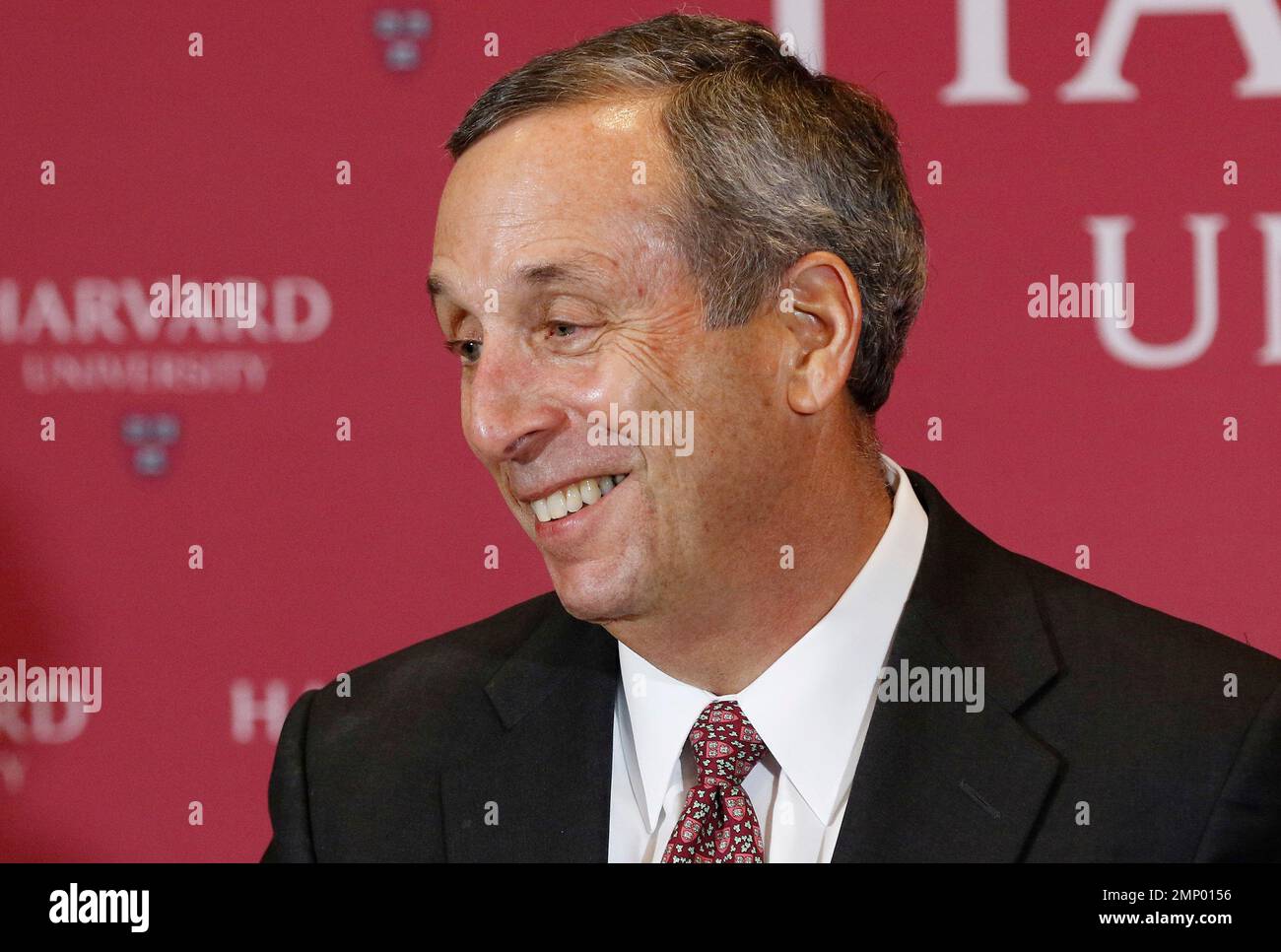Lawrence Bacow speaks after being introduced Sunday, Feb. 11, 2018, in ...
