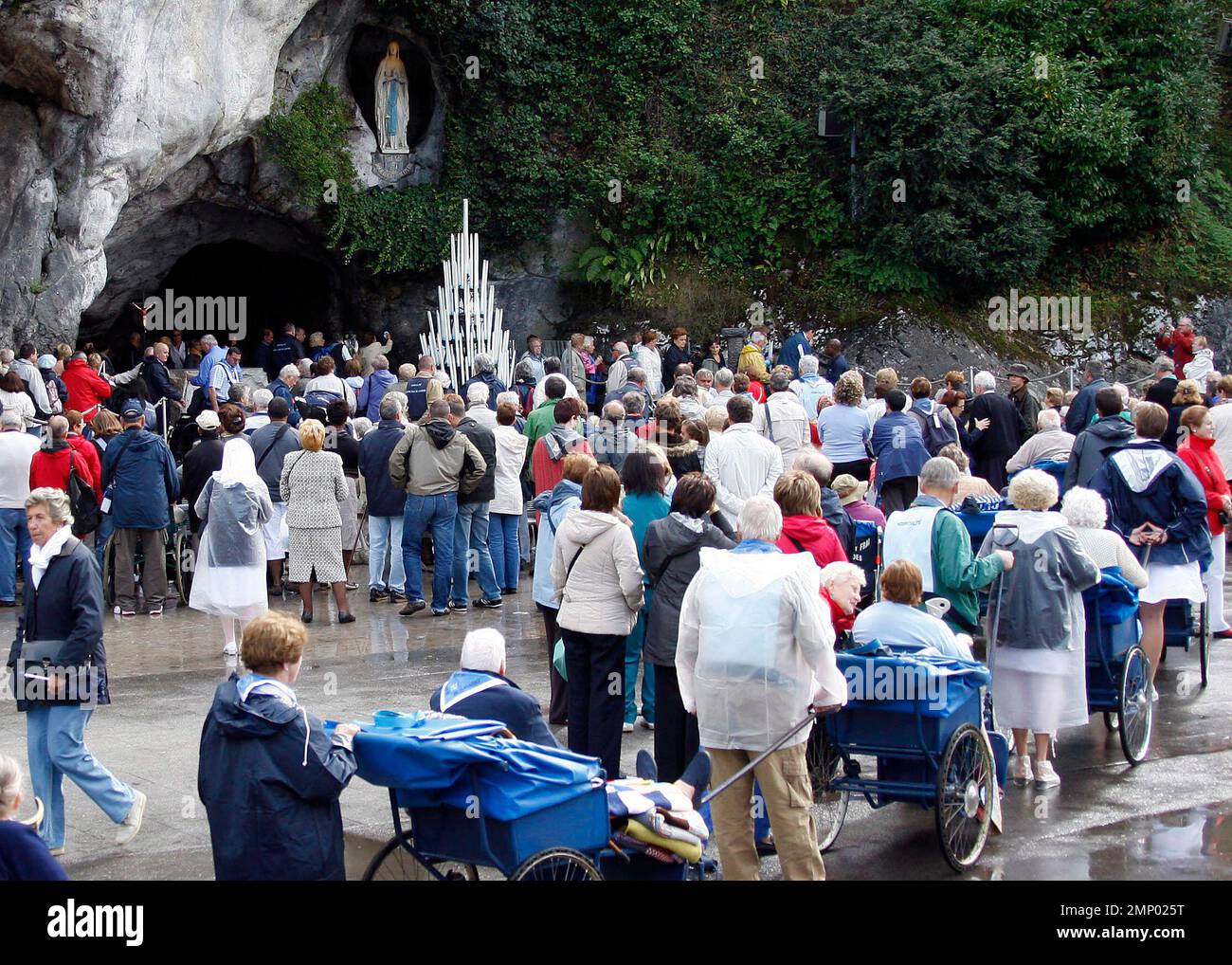 FILE - In this Sept. 12, 2008, file photo, pilgrims queue to visit the ...