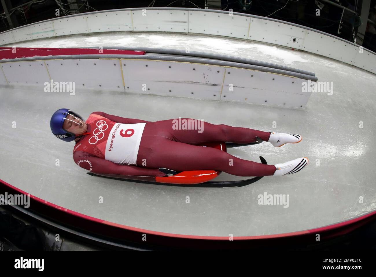 Roman Repilov, Olympic Athlete of Russia starts his third run during ...