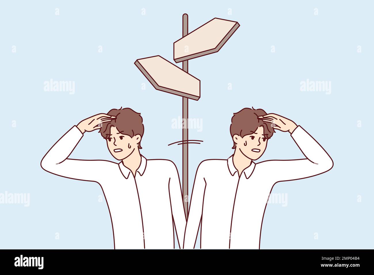 Stand at crossroads Stock Vector Images - Alamy