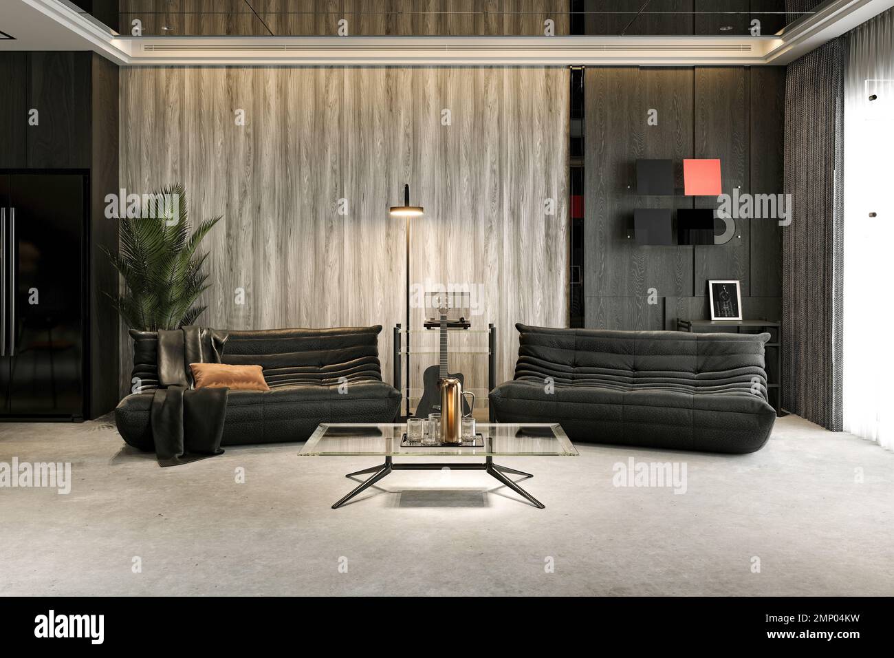 3d render luxury home interior Stock Photo - Alamy