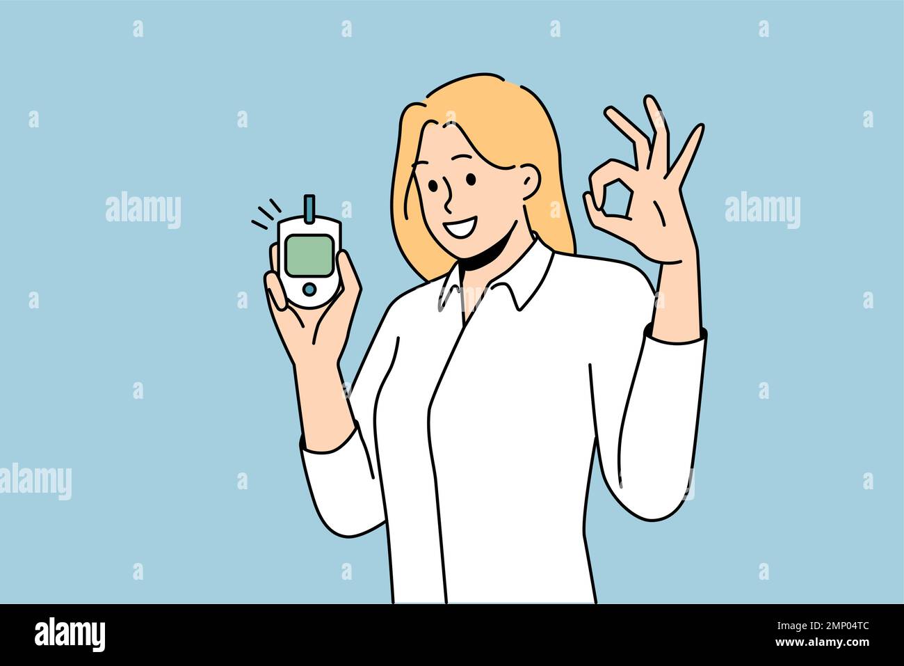 Blood glucose monitor Stock Vector Images - Alamy