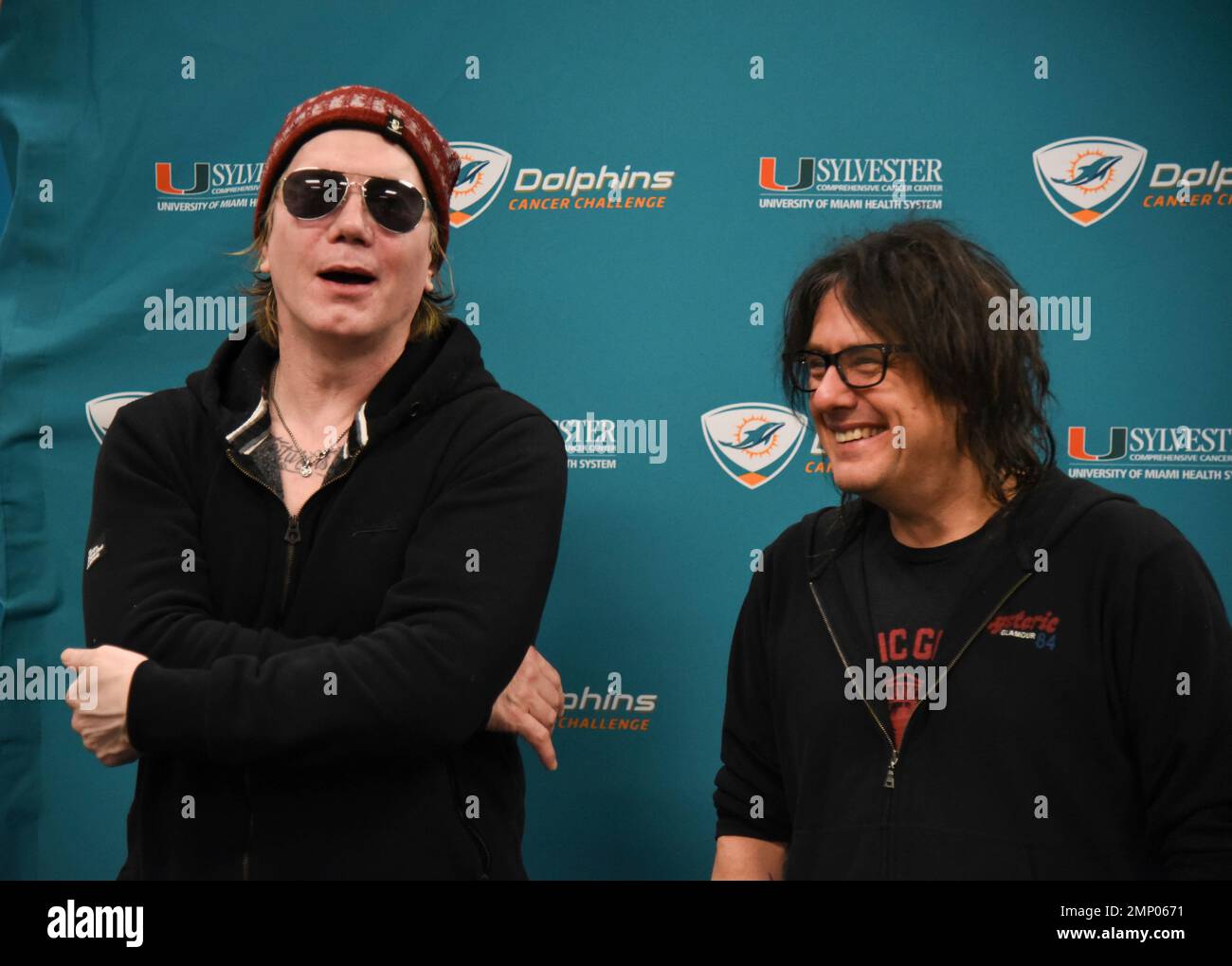 John Rzeznik, left, and Robby Takac of the Goo Goo Dolls attend a press ...