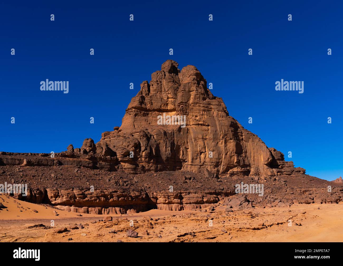 Rock formation in the desert, Tassili N'Ajjer National Park, Tadrart ...