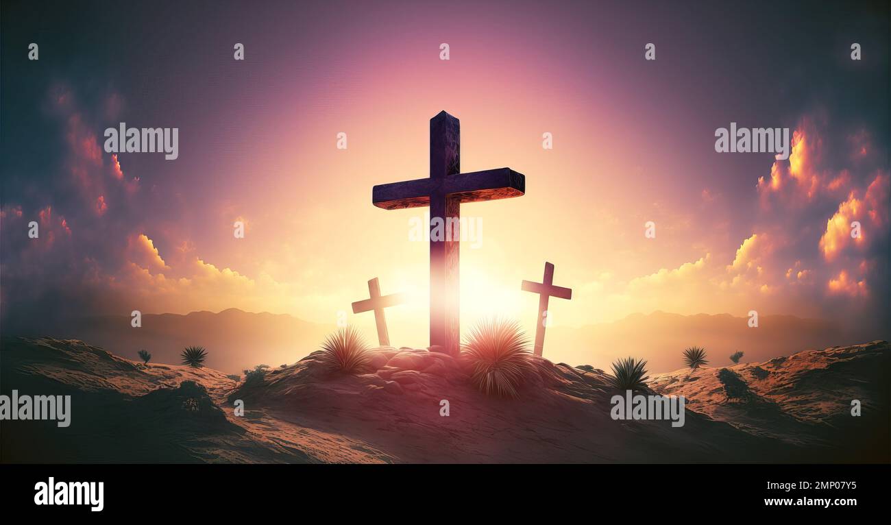 Jesus christ cross symbol for easter day hi-res stock photography and ...