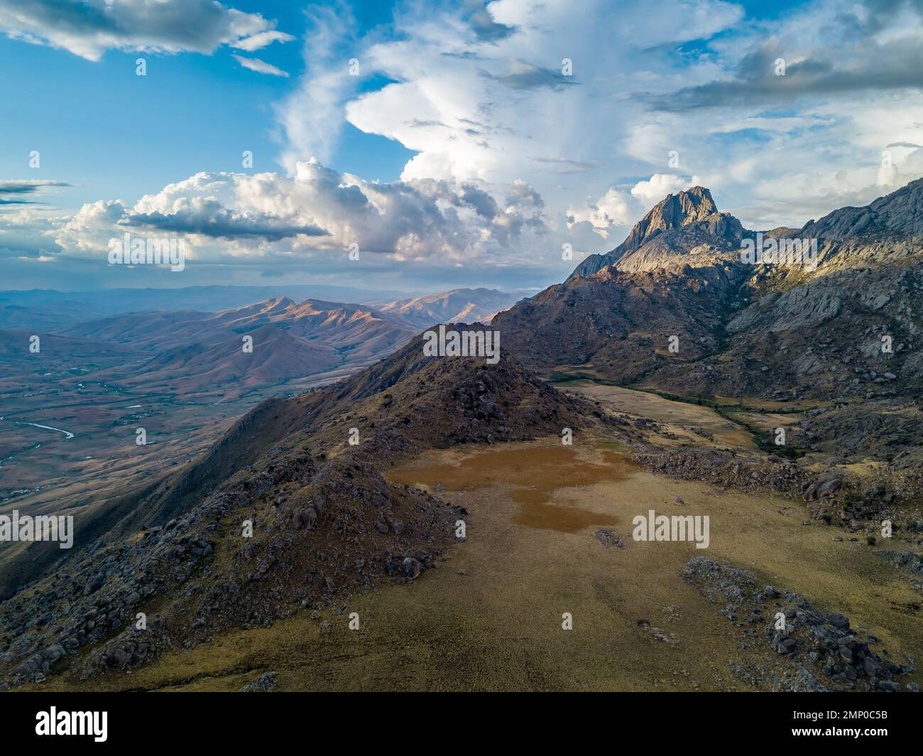Andringitra national park,mountain landscape. View from above. Drone ...