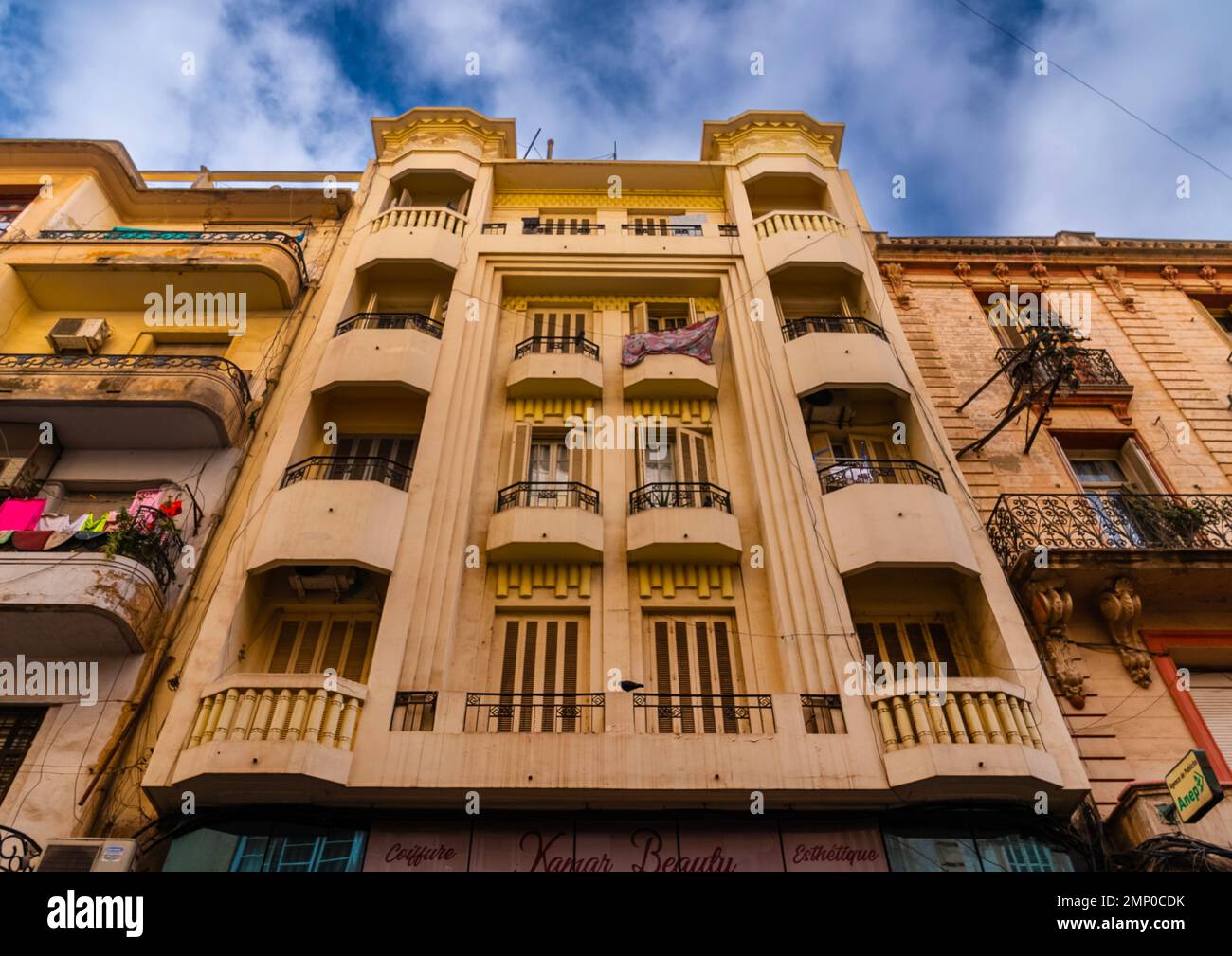 Old french colonial building, North Africa, Oran, Algeria Stock Photo ...