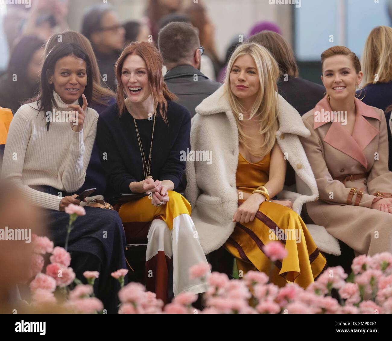 Liya Kebebe, from left, Julianne Moore, Sienna Miller and Zoey Deutch ...