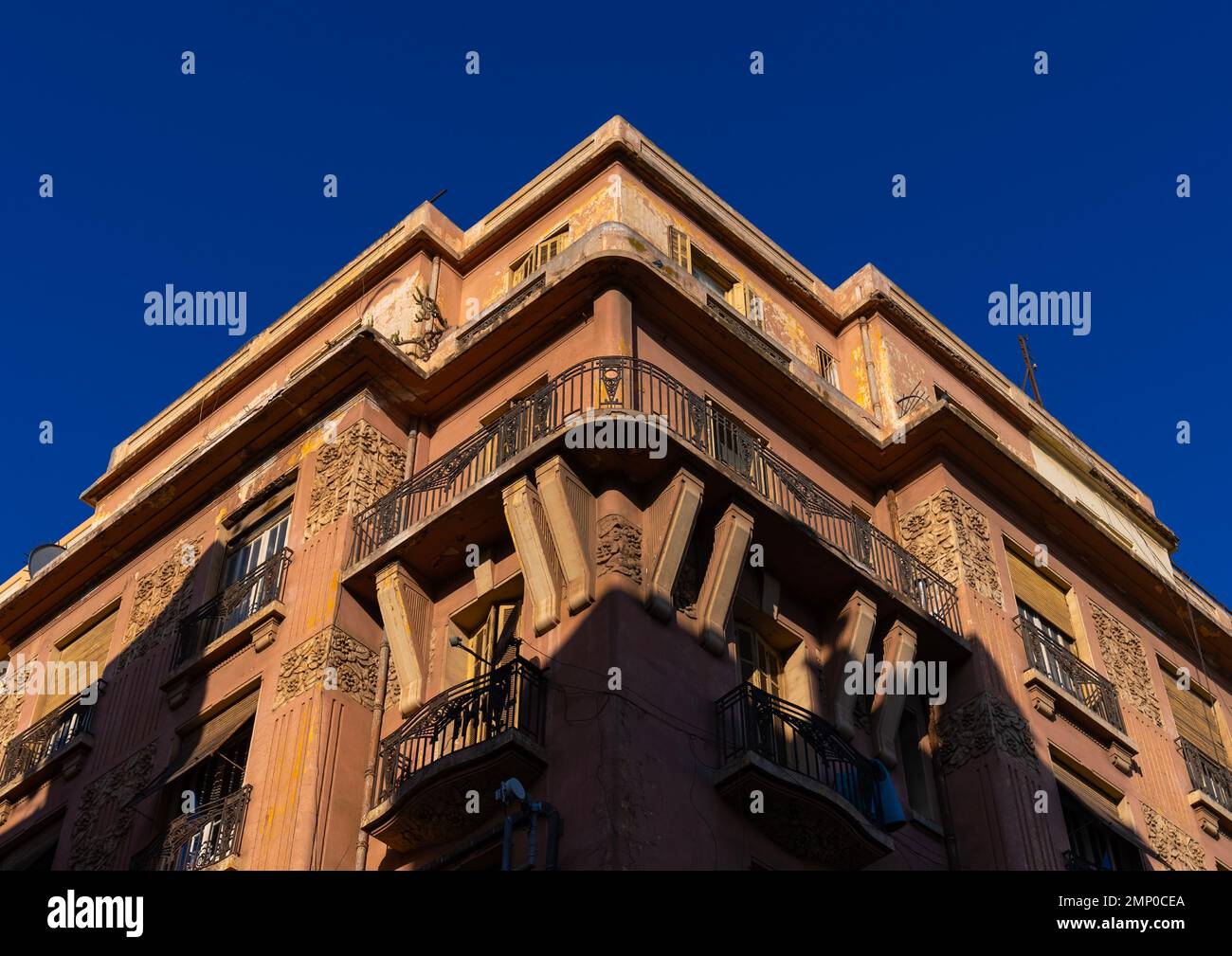 Old french colonial building, North Africa, Oran, Algeria Stock Photo ...
