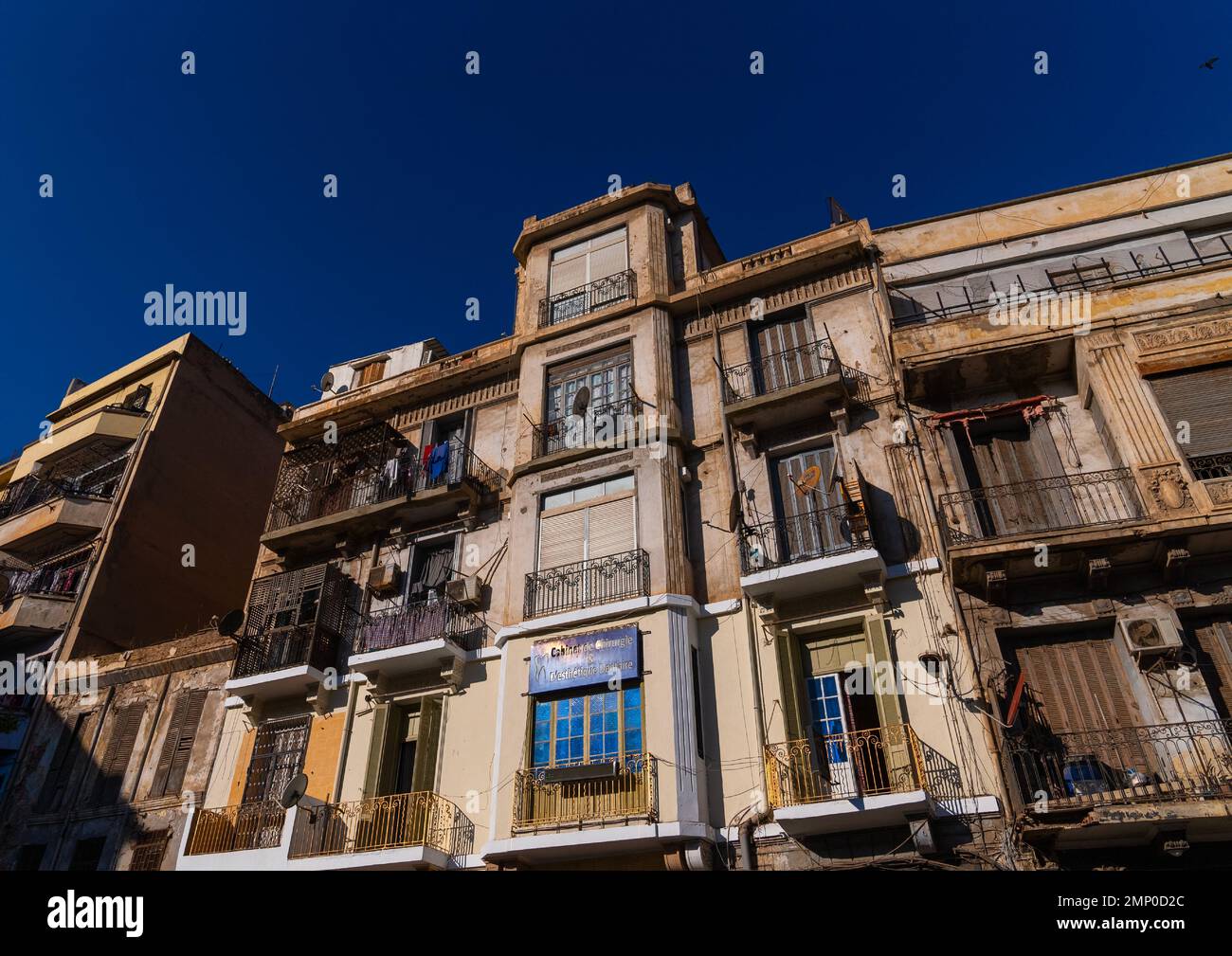 Old french colonial building, North Africa, Oran, Algeria Stock Photo ...
