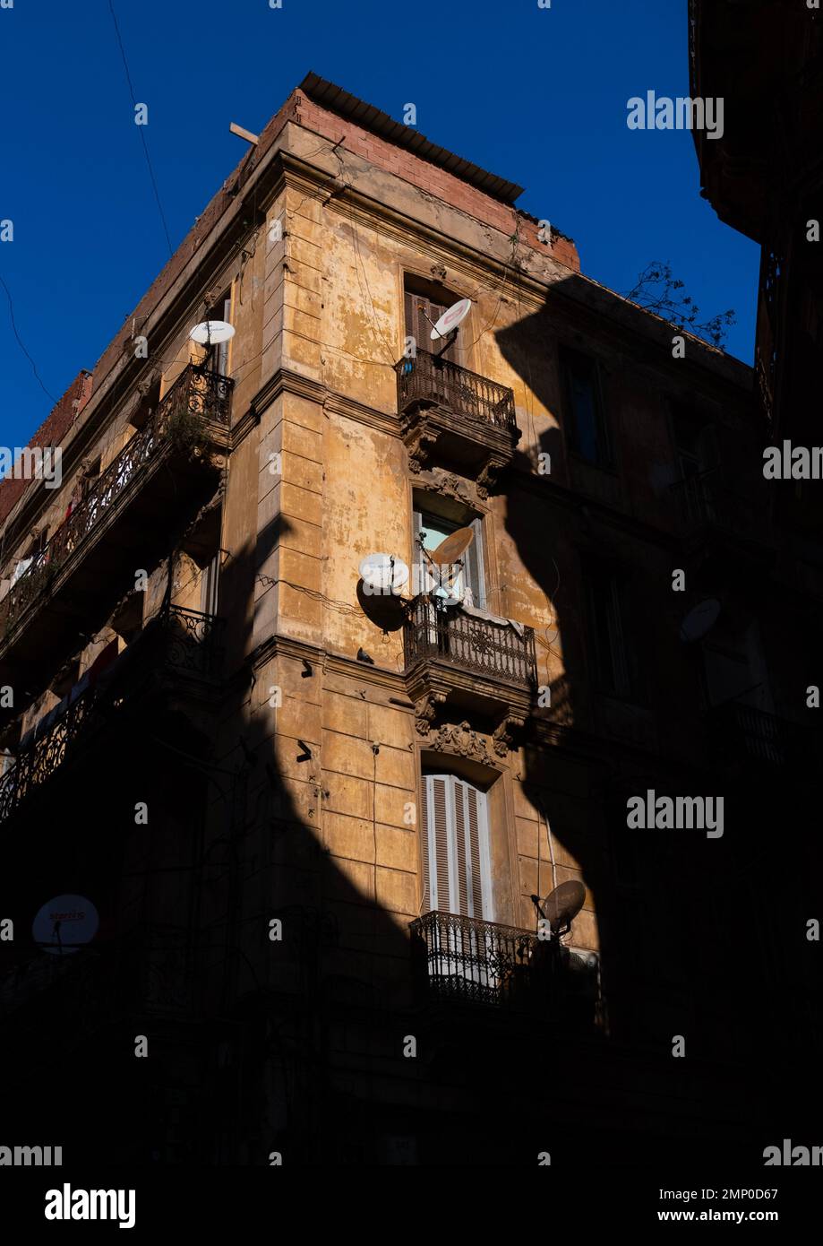 Old french colonial building, North Africa, Oran, Algeria Stock Photo ...