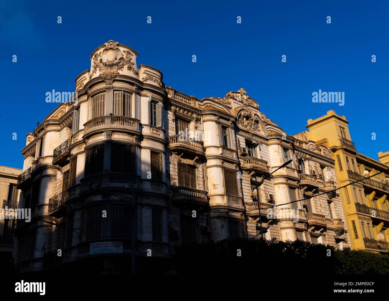 Old french colonial building, North Africa, Oran, Algeria Stock Photo ...