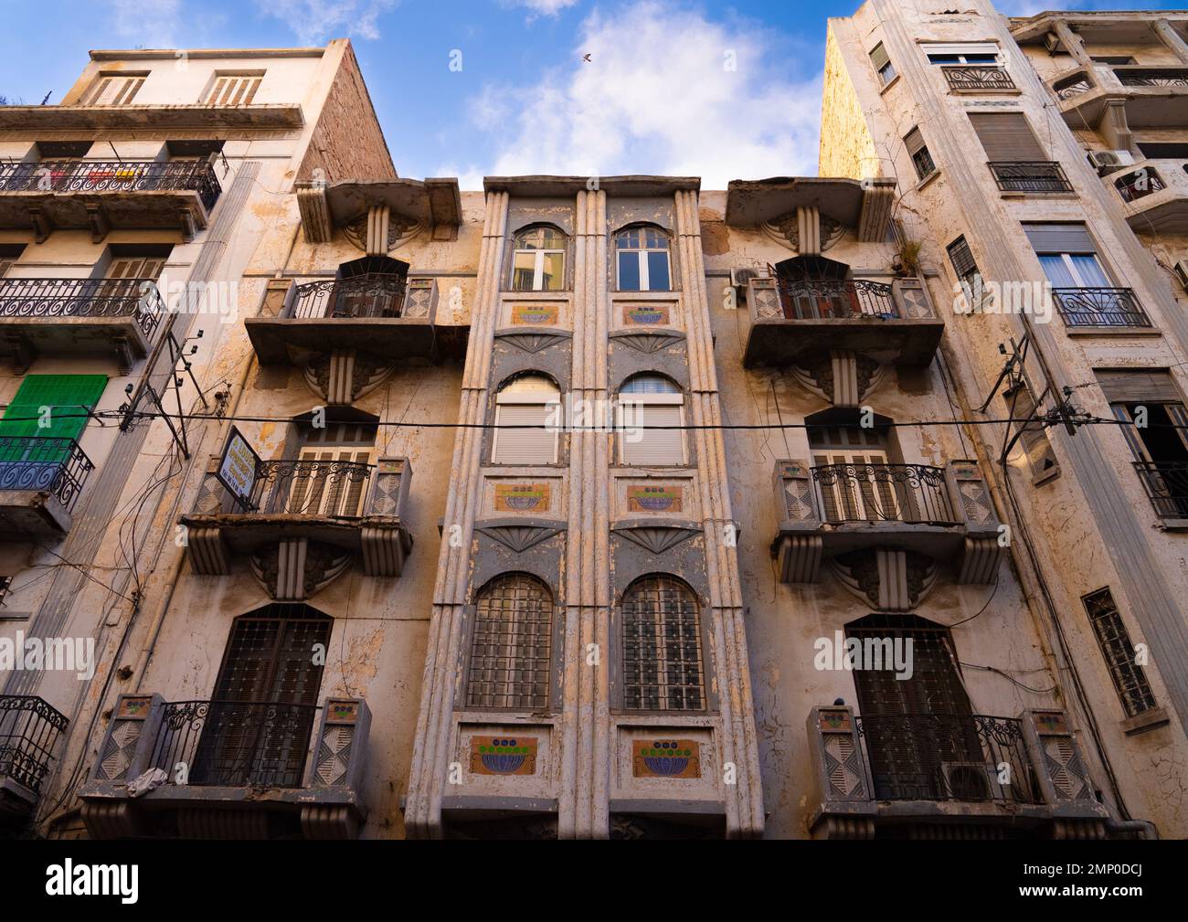 Old french colonial building, North Africa, Oran, Algeria Stock Photo ...