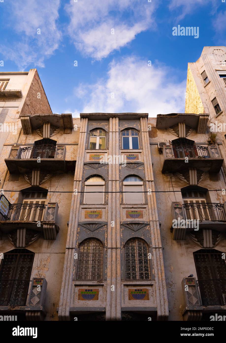 Old french colonial building, North Africa, Oran, Algeria Stock Photo ...
