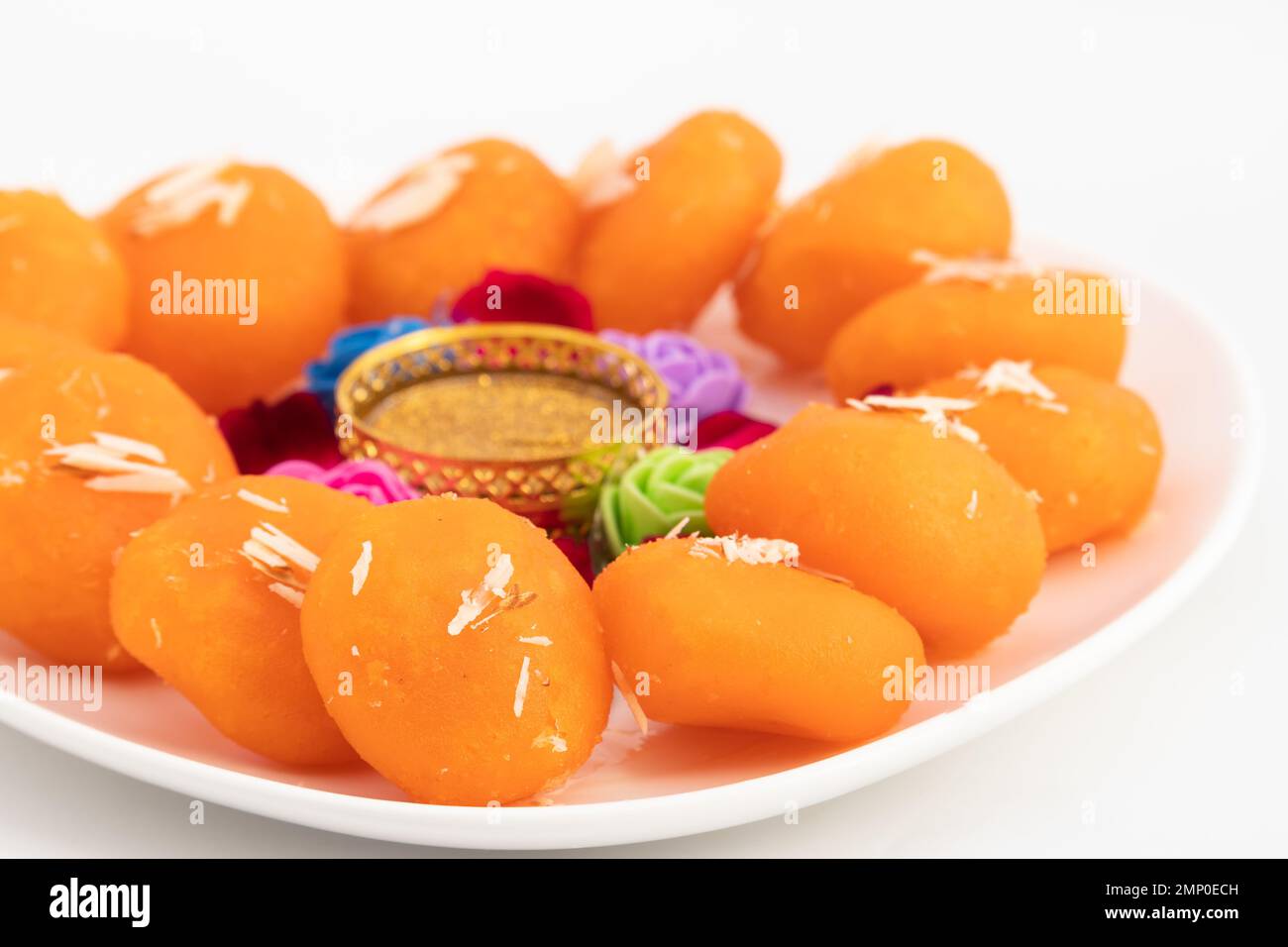 Indian Bengali Mithai Orange Kheer Mohan Also Called Khira Mohan ...