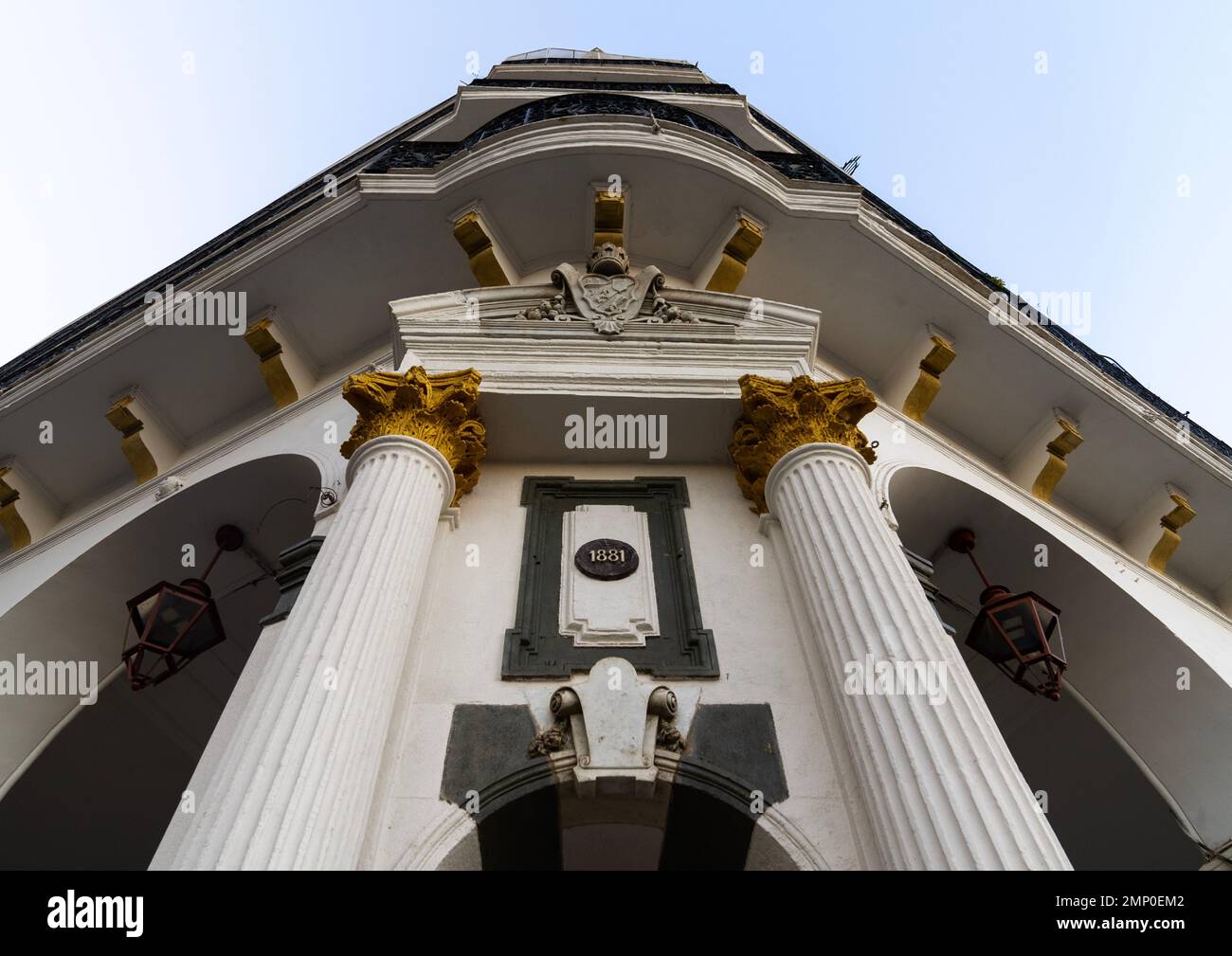 Old french colonial building built in 1881, North Africa, Algiers ...