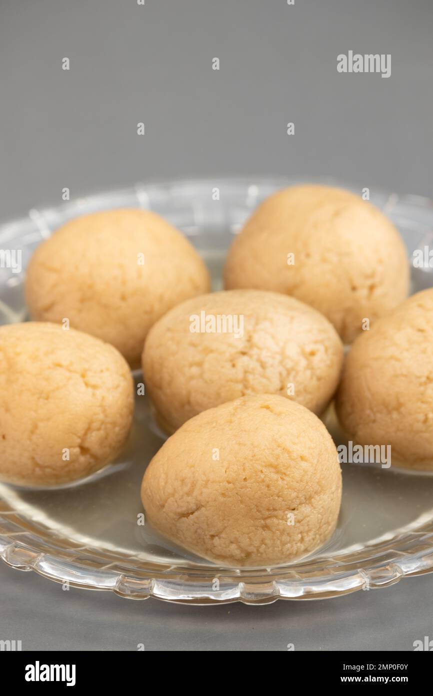 Indian Mithai Gurer Rosogolla Also Called Rasgulla, Rasagola, Rosgola ...