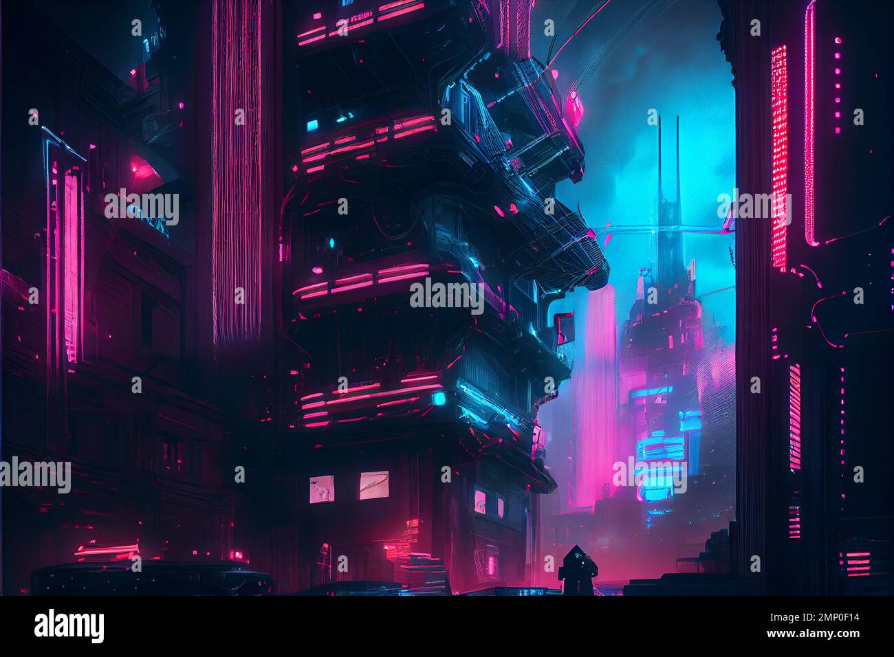 Cyberpunk building hi-res stock photography and images - Alamy