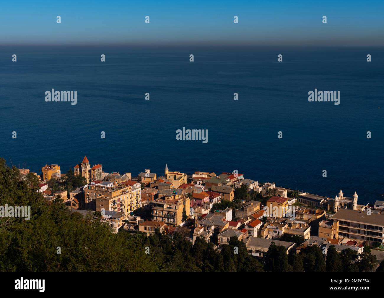 Old houses on the coast, North Africa, Algiers, Algeria Stock Photo - Alamy