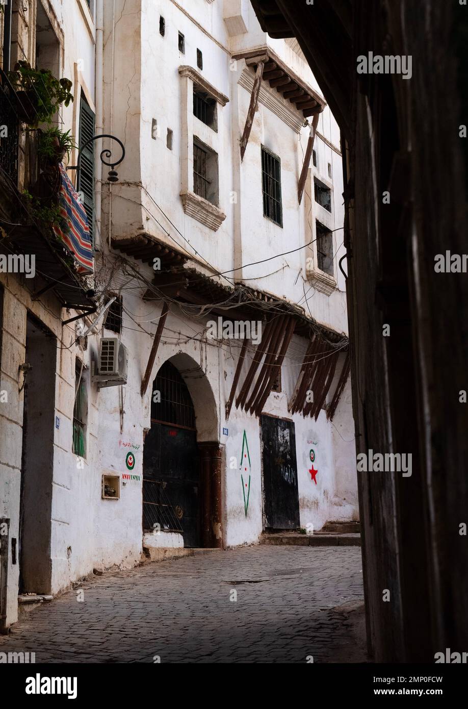 Old ottoman houses in the Casbah, North Africa, Algiers, Algeria Stock Photo - Alamy