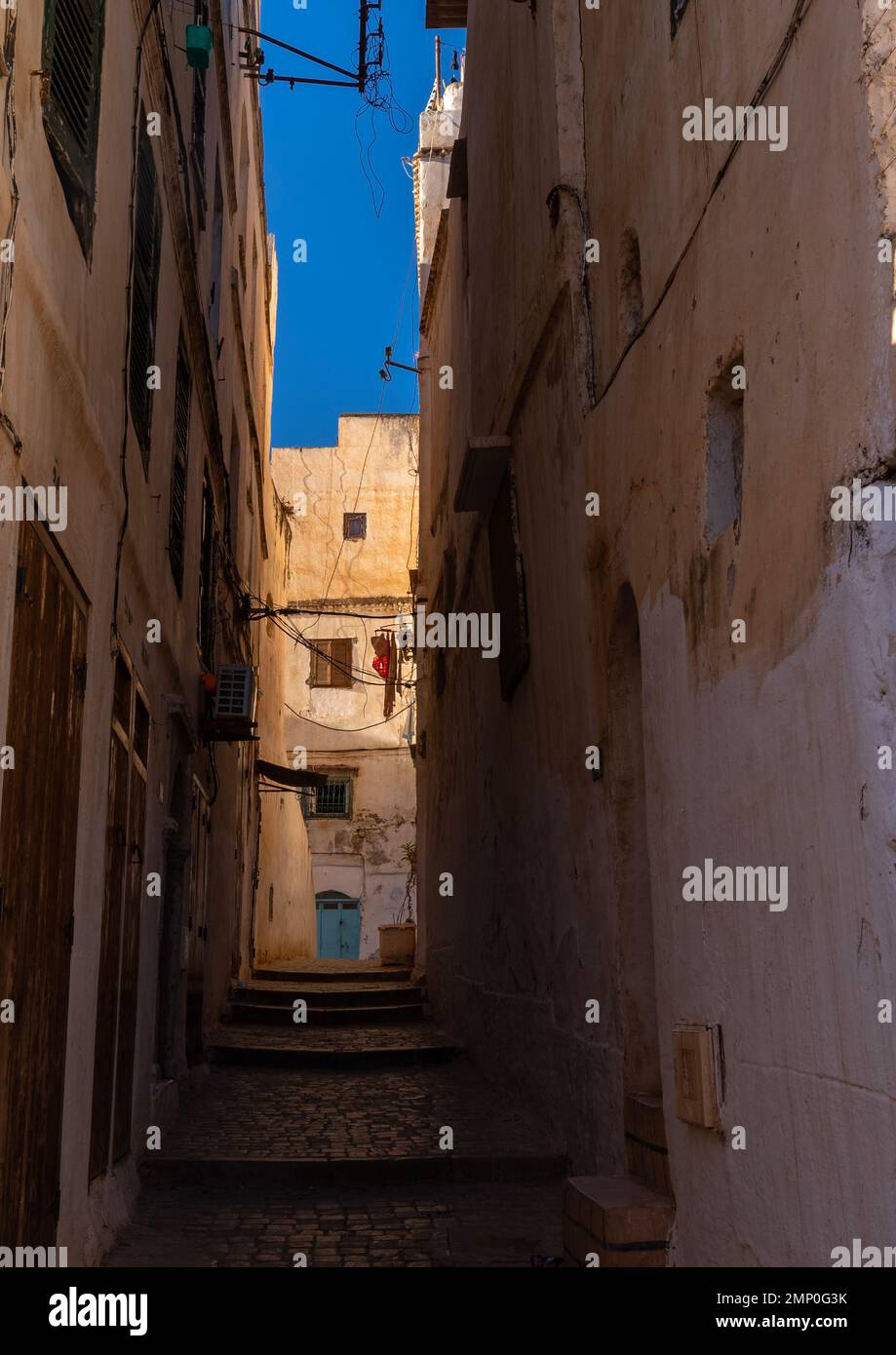 Old buildings in the Casbah, North Africa, Algiers, Algeria Stock Photo ...