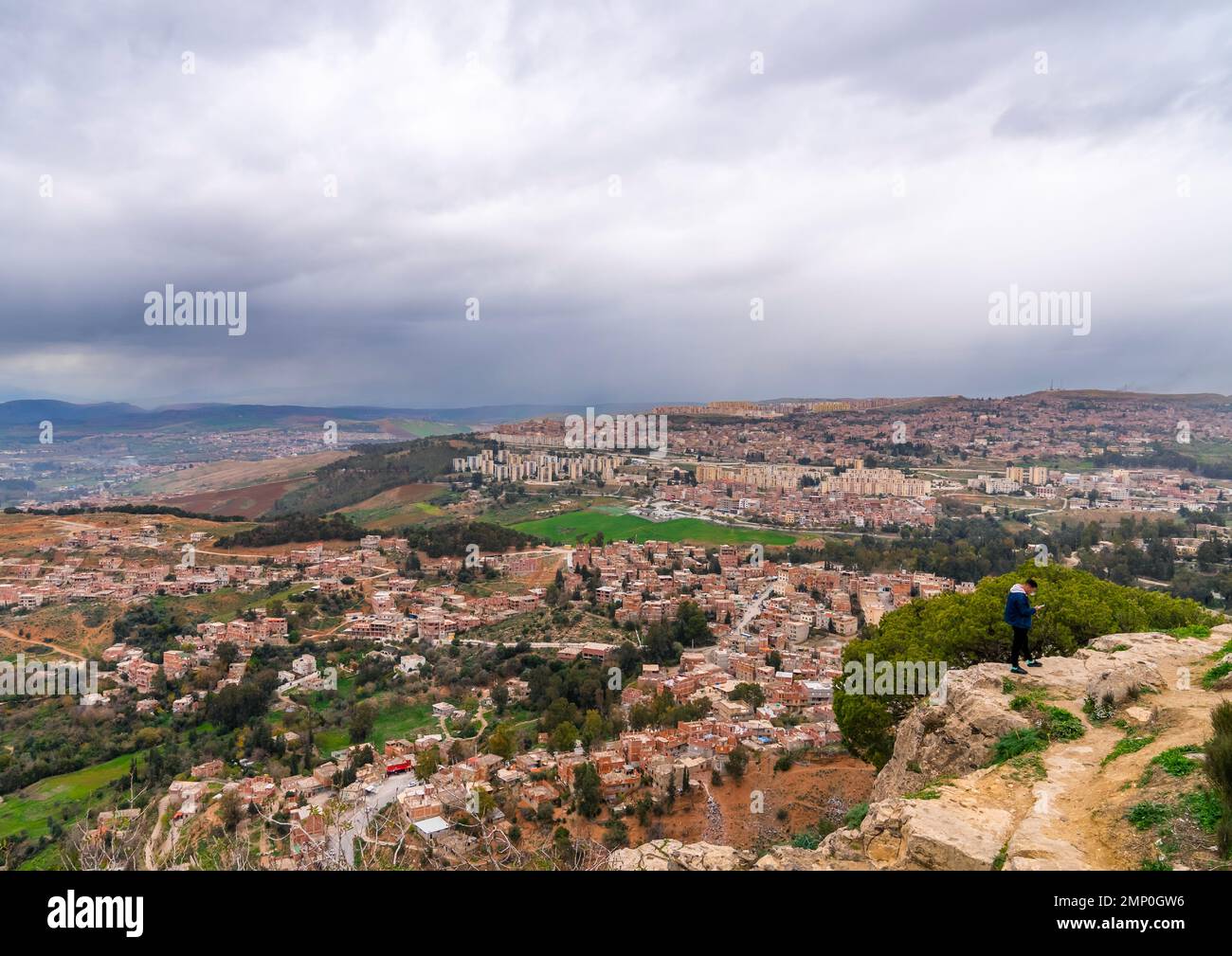 Elevated view of the new city, North Africa, Constantine, Algeria Stock ...
