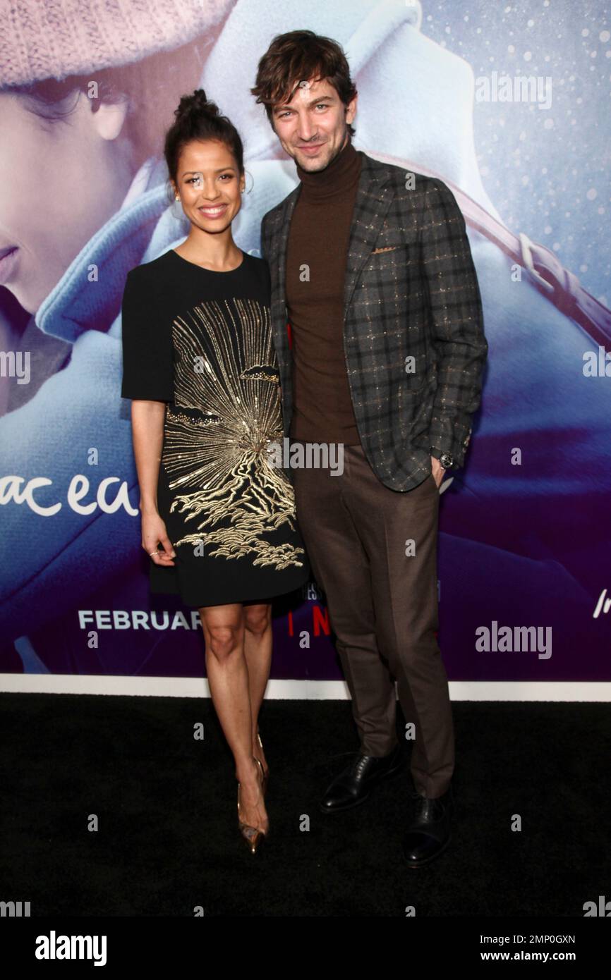 Gugu Mbatha-Raw, left, and Michiel Huisman, right, attend the special ...