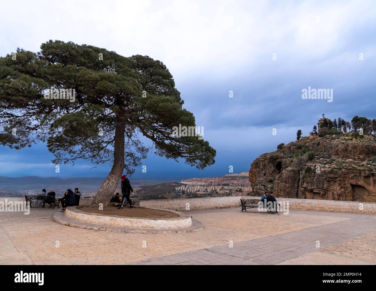 Elevated view over the town, North Africa, Constantine, Algeria Stock ...