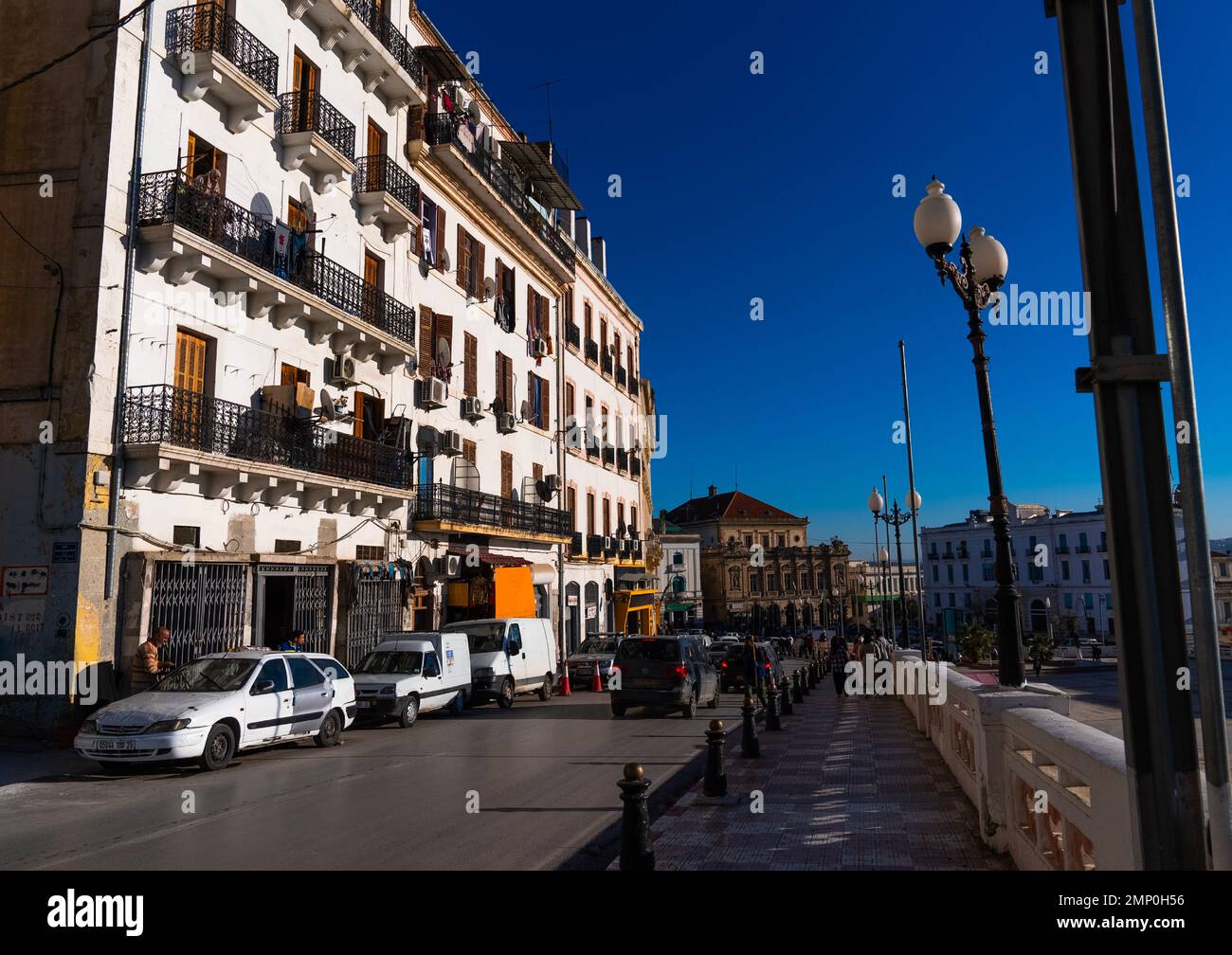 Old french colonial buildings, North Africa, Constantine, Algeria Stock ...
