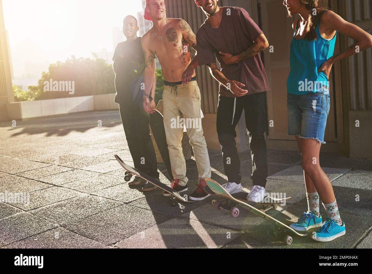 Life is a lot like skateboarding. a group of skaters standing together ...