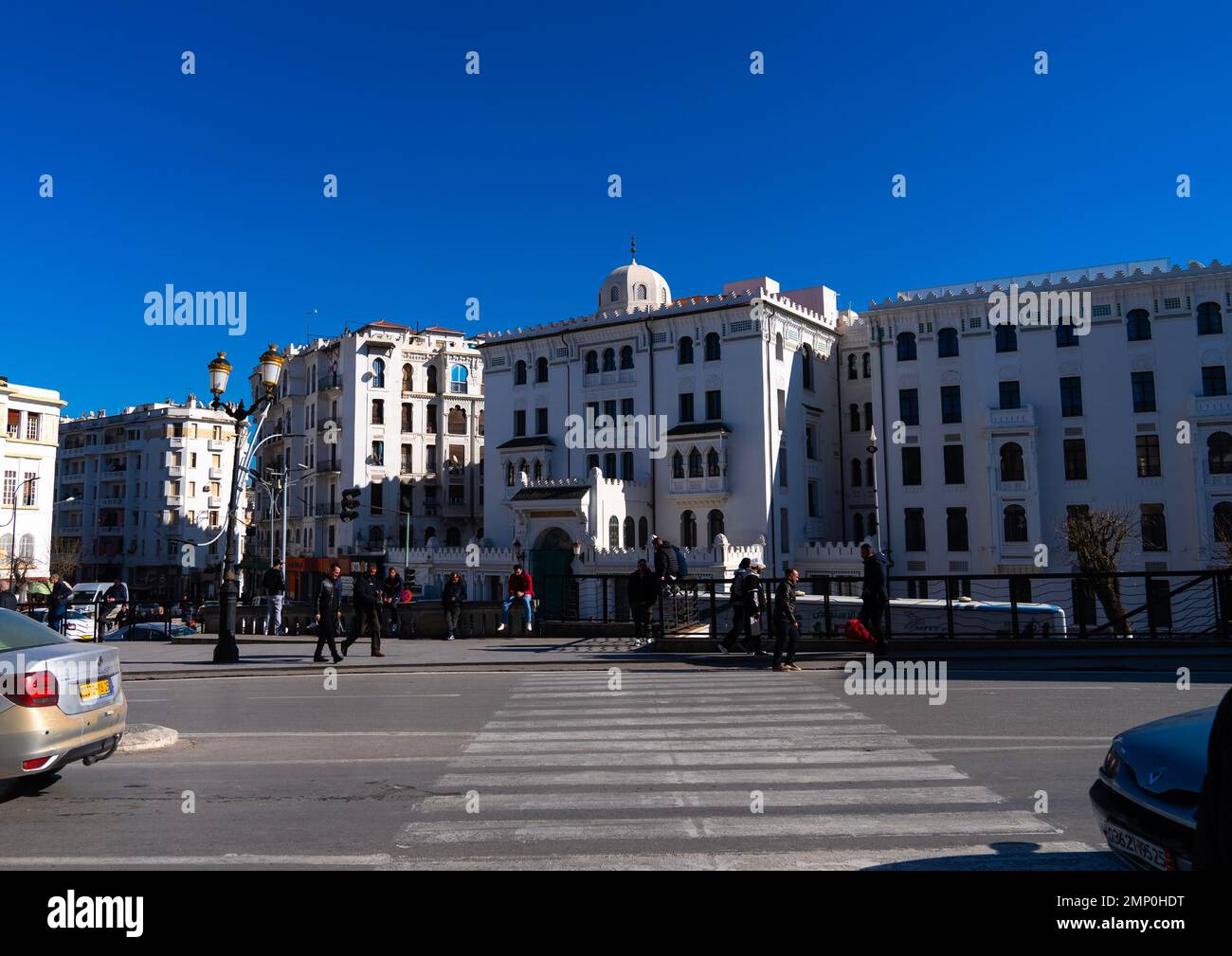 Old french colonial buildings, North Africa, Constantine, Algeria Stock ...