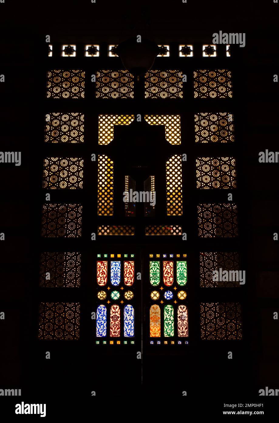 Stained Glass Windows in Emir Abdelkader Mosque, North Africa ...
